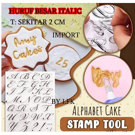 Jual IMPORT ALPHABET STAMP CAKE KUE PRESS EMBOSSER ALAT DEKORASI KUE ...