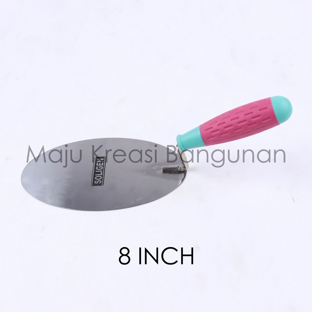 Jual Sendok Semen Soligen 8 Inch Bulat Lonjong Lancip Gagang Karet Aci ...