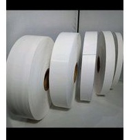 Jual pita label merek polos warna hitam dan putih bahan tafeta dan ...