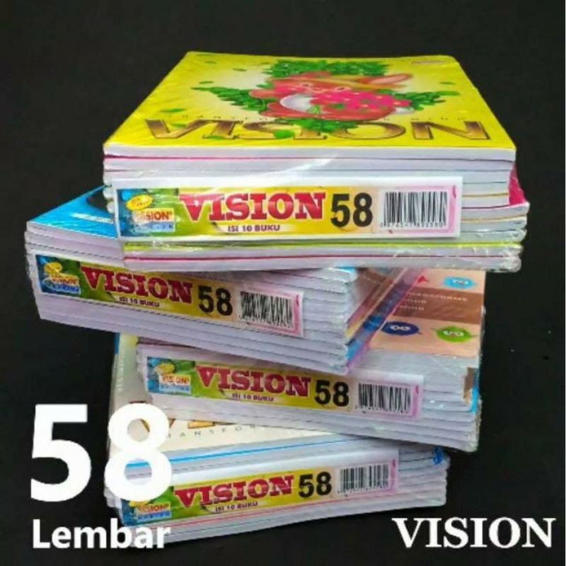 Jual Buku vision per (pak).1 pak isi 58 lembar isi 10 buku. | Shopee Indonesia
