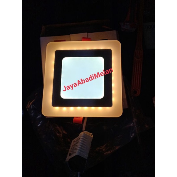 Jual LAMPU PANEL DOWNLIGHT LED 2 WARNA 3 + 6 WATT LAMPU TANAM KOTAK ...