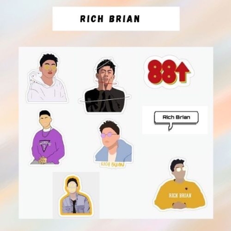 Jual RICH BRIAN stickers | aesthetic stickers rich brian series’s ...