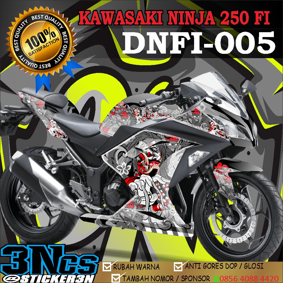 Jual decal kawasaki ninja 250 fi barong bali fullbodi, decal barong ...