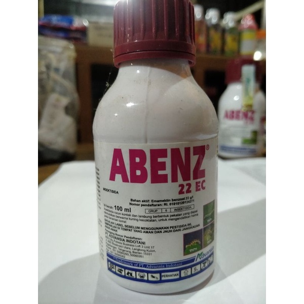 Jual ABENZ 22EC 100ml insektisida,Emamektin benzoat 22g/l | Shopee ...