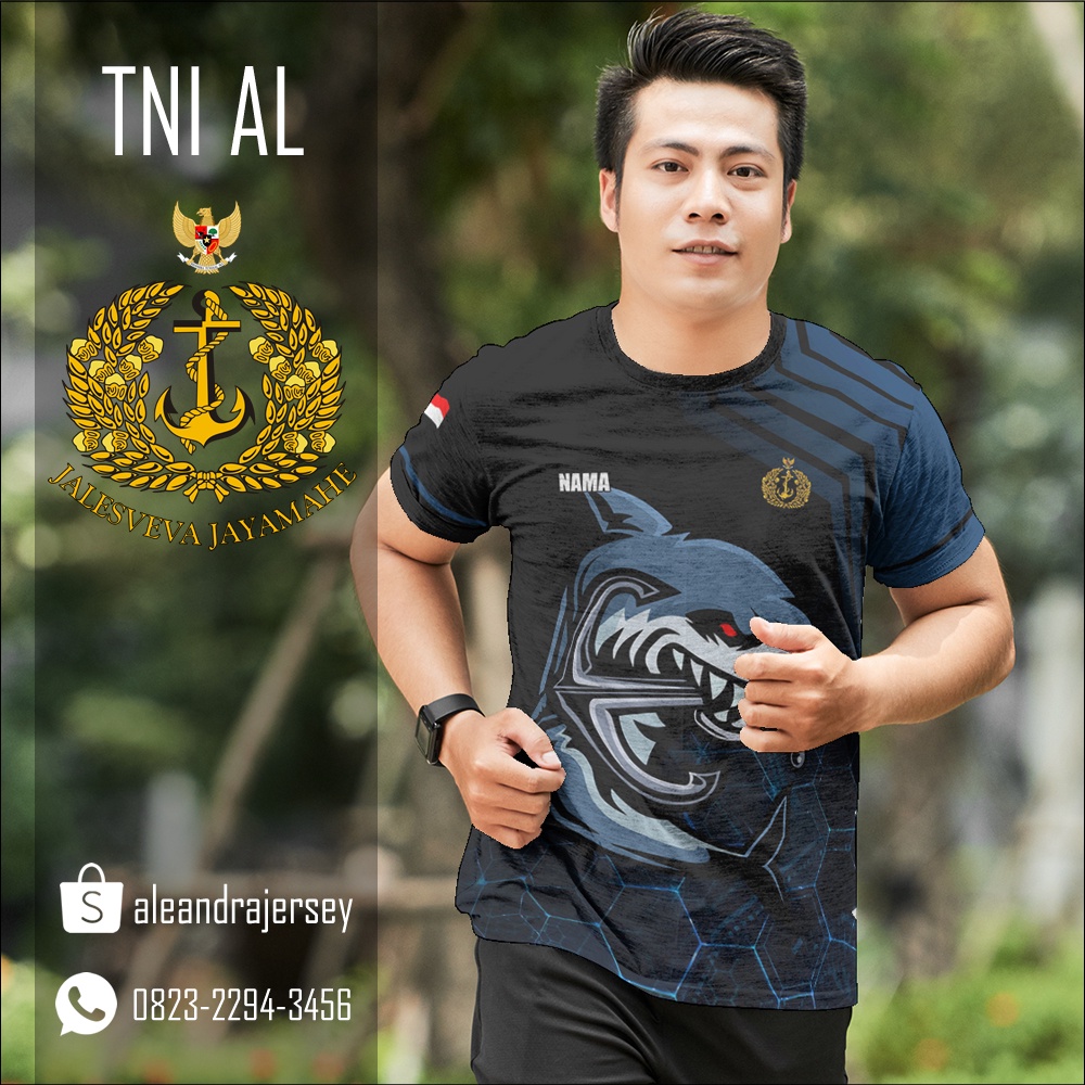 Jual Baju Kaos Jersey TNI AL 25 FullPrint Printing Custom Premium ...