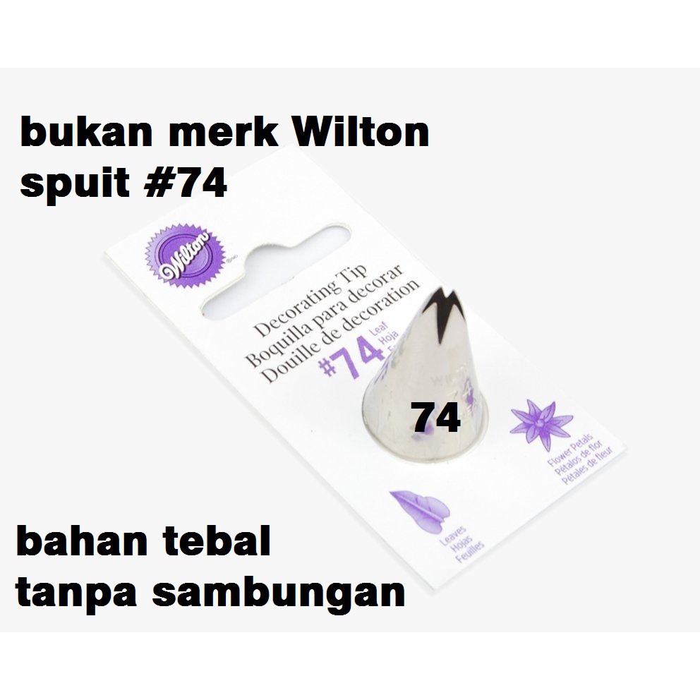 Jual spuit 74 tips tip nozzle kue tanpa sambungan bahan tebal | Shopee ...