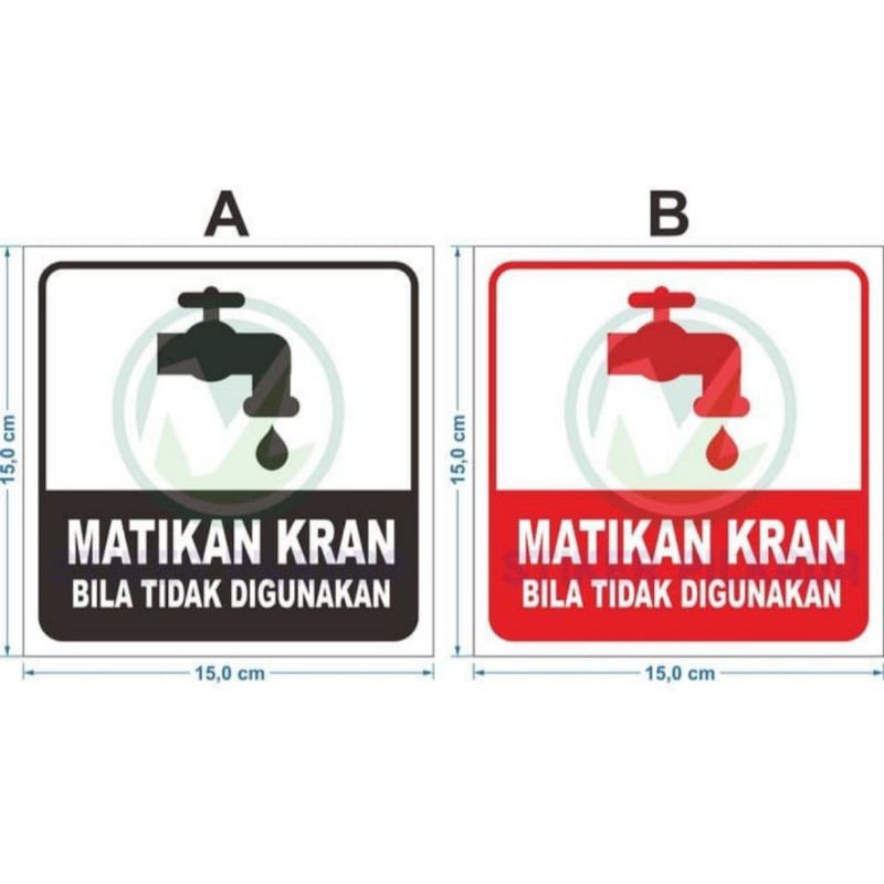 Jual stiker matikan kran 15x15cm | Shopee Indonesia
