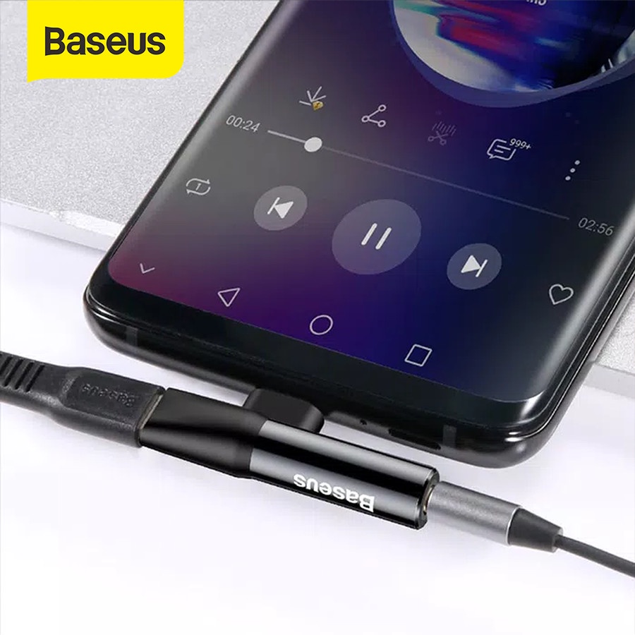 Jual BASEUS Audio Cable Converter L41 TYPE-C Female+3.5 MM Female ...