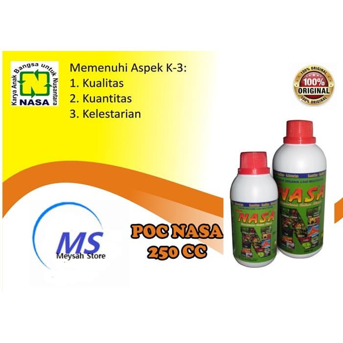 Jual PUPUK ORGANIK - POC NASA ORIGINAL KEMASAN 250CC | Shopee Indonesia