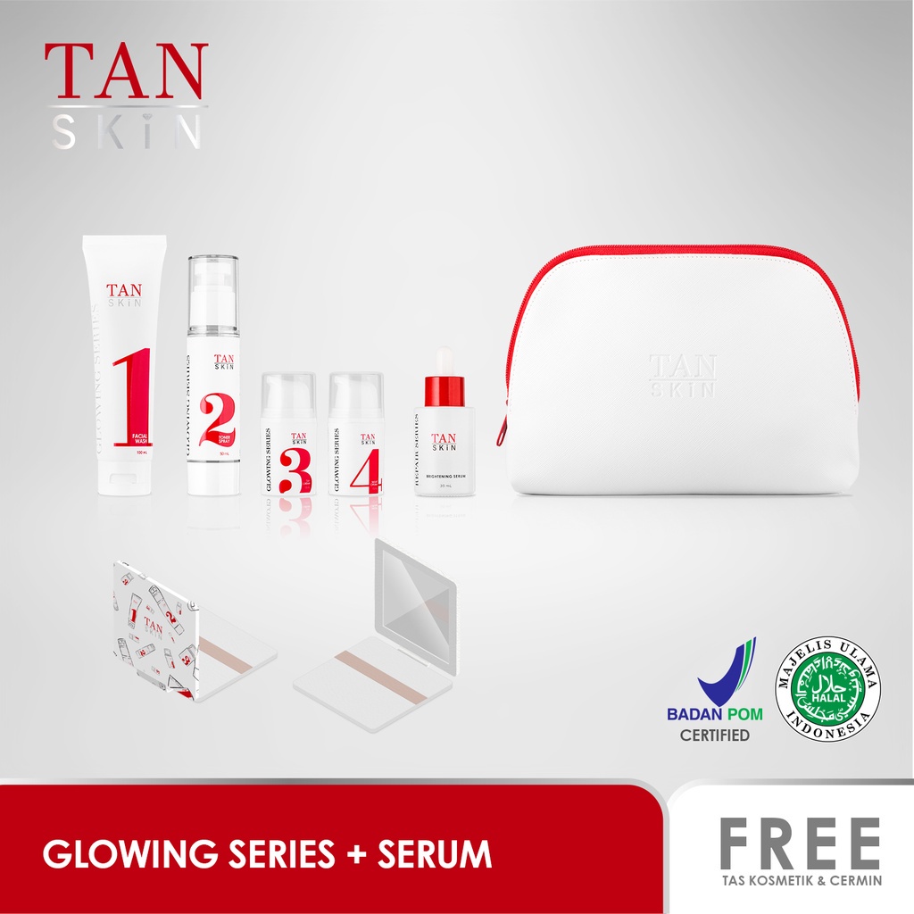 Jual TAN SKIN Glowing Series 4in1 + Brightening Serum Paket Mencerahkan ...