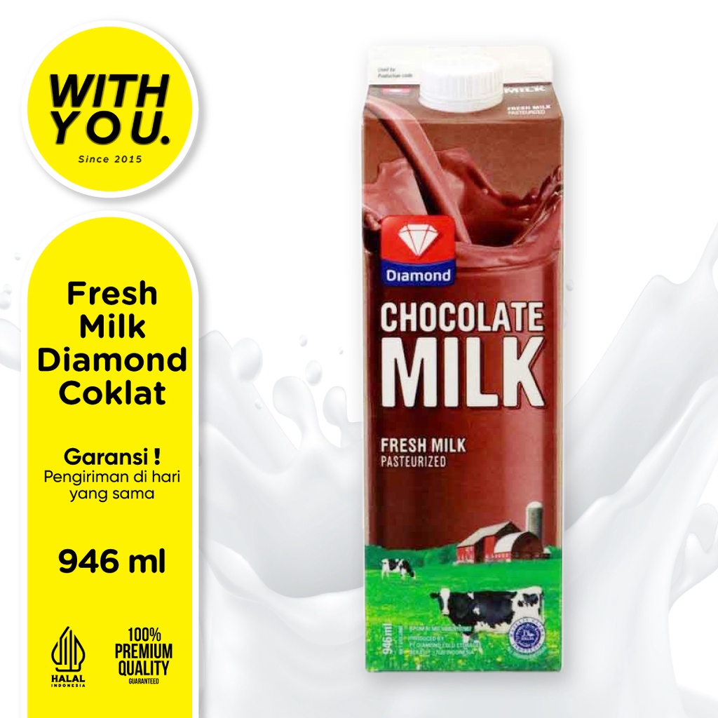 Jual Fresh Milk Diamond All Variant 946ml ( Plain Coklat, Strawberry ...