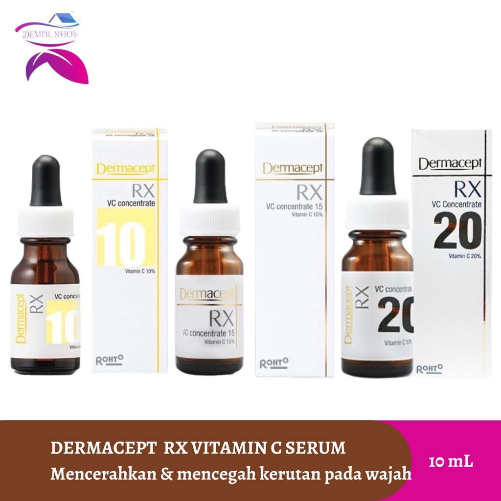 Jual Dermacept RX Vitamin C Serum 15% 10ml / Mencerahkan Wajah | Shopee ...