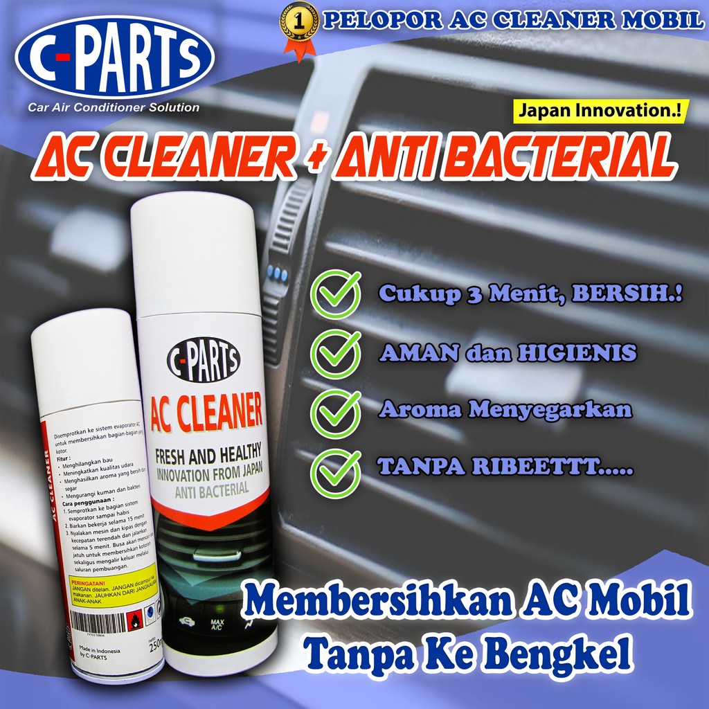Jual CPARTS AC Cleaner / Pembersih AC Mobil + ANTI BACTERIAL | Shopee ...