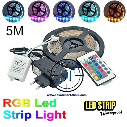 Jual Lampu Led Strip Tempel RGB IP 44 3528 Multi Color Warna Warni ...