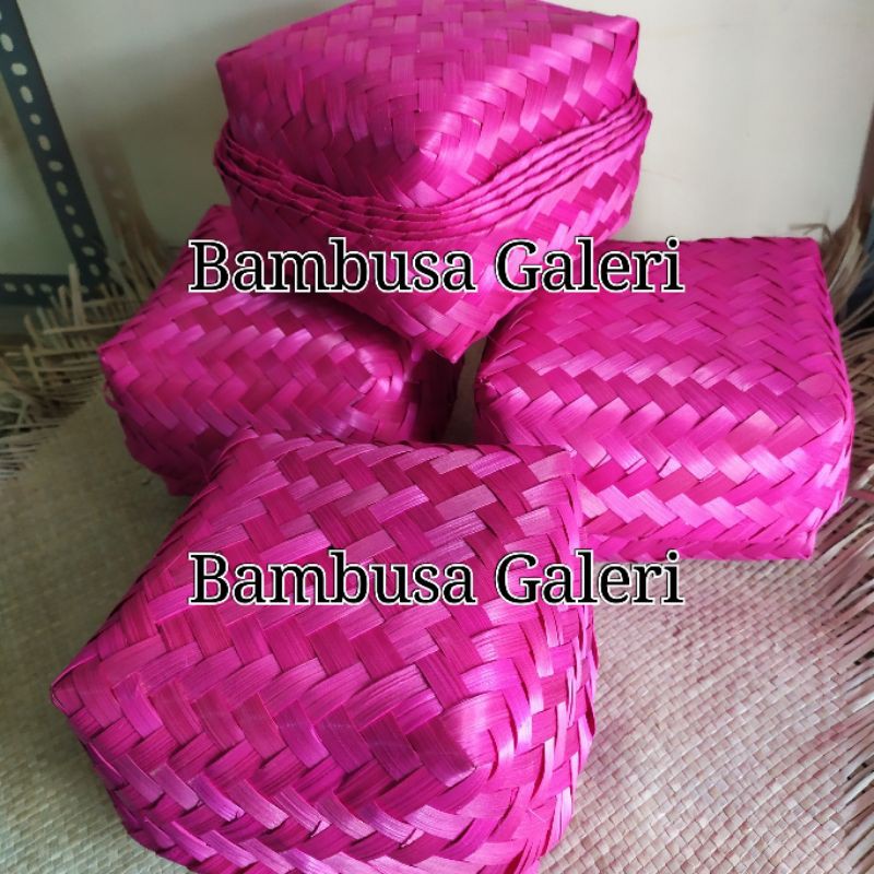 Jual Besek warna 15x15 isi 5 besek warna besek snack besek nasi kuning ...