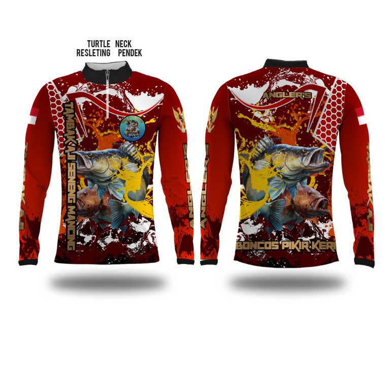 Jual Baju Jersey Mancing Mania Costum Satuan Motif Kombinasi Dry Fit ...