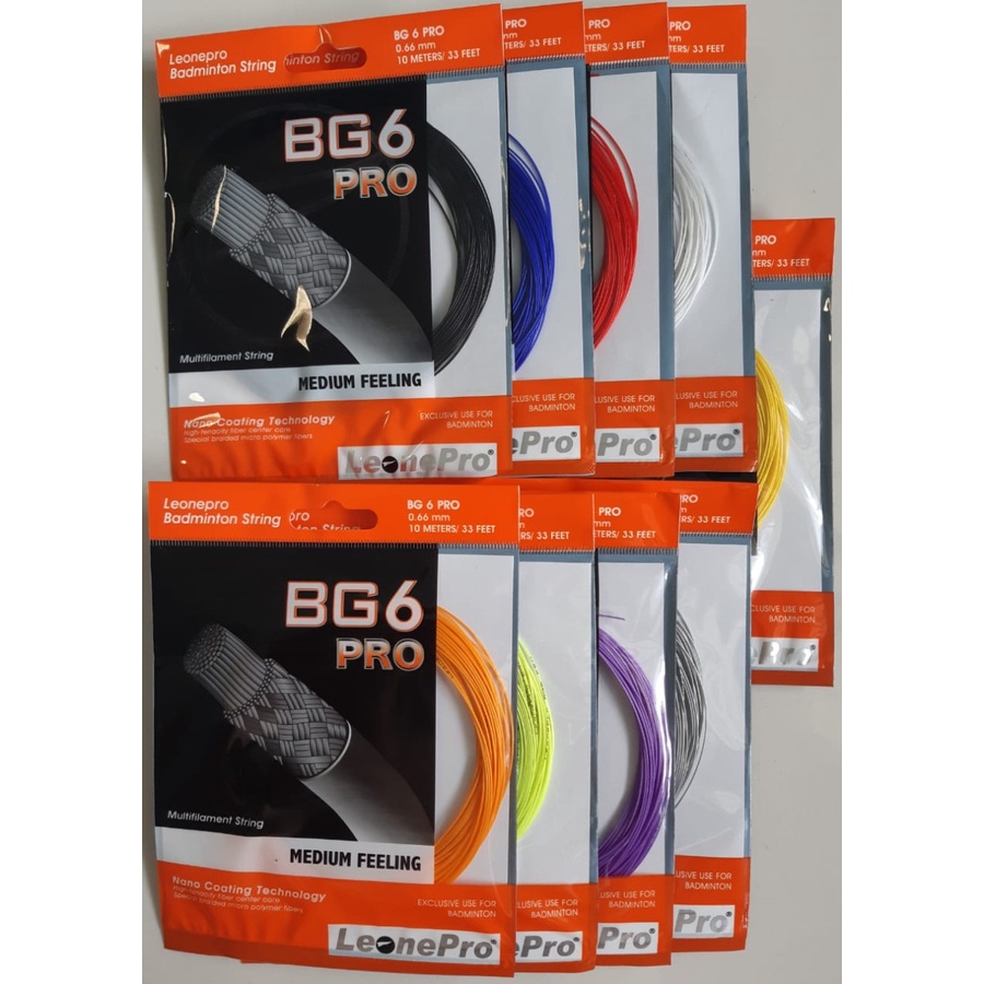 Jual SENAR BADMINTON SENAR RAKET LEONEPRO BG6 PRO ORIGINAL 0.66MM (LEON ...