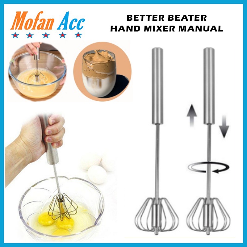 Jual Better Beater Hand Mixer Manual / Alat Pengocok Full Stainless ...