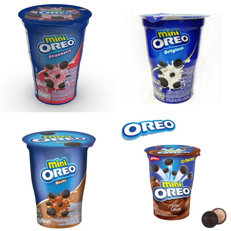Jual Mini Oreo Biskuit Cup Varian 61.3g | Shopee Indonesia