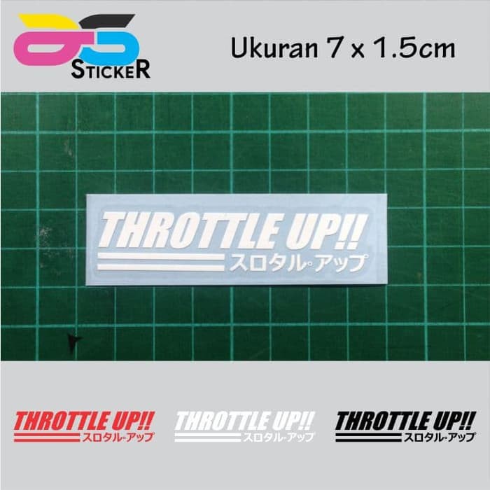 Jual Sticker / Stiker Throttle Up 1,5x7cm | Shopee Indonesia