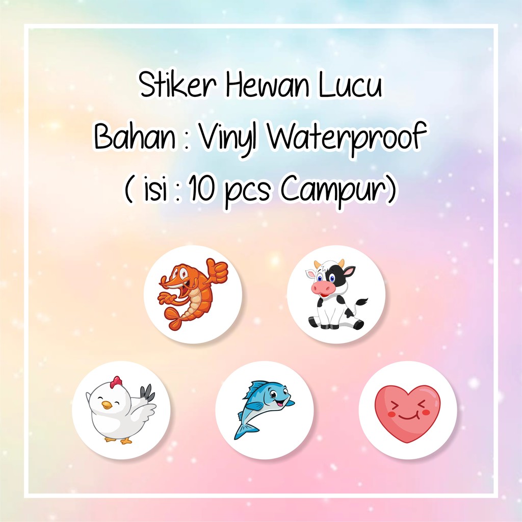 Jual Stiker Anak Sticker Hewan Stiker Anak Lucu Waterproof | Shopee ...