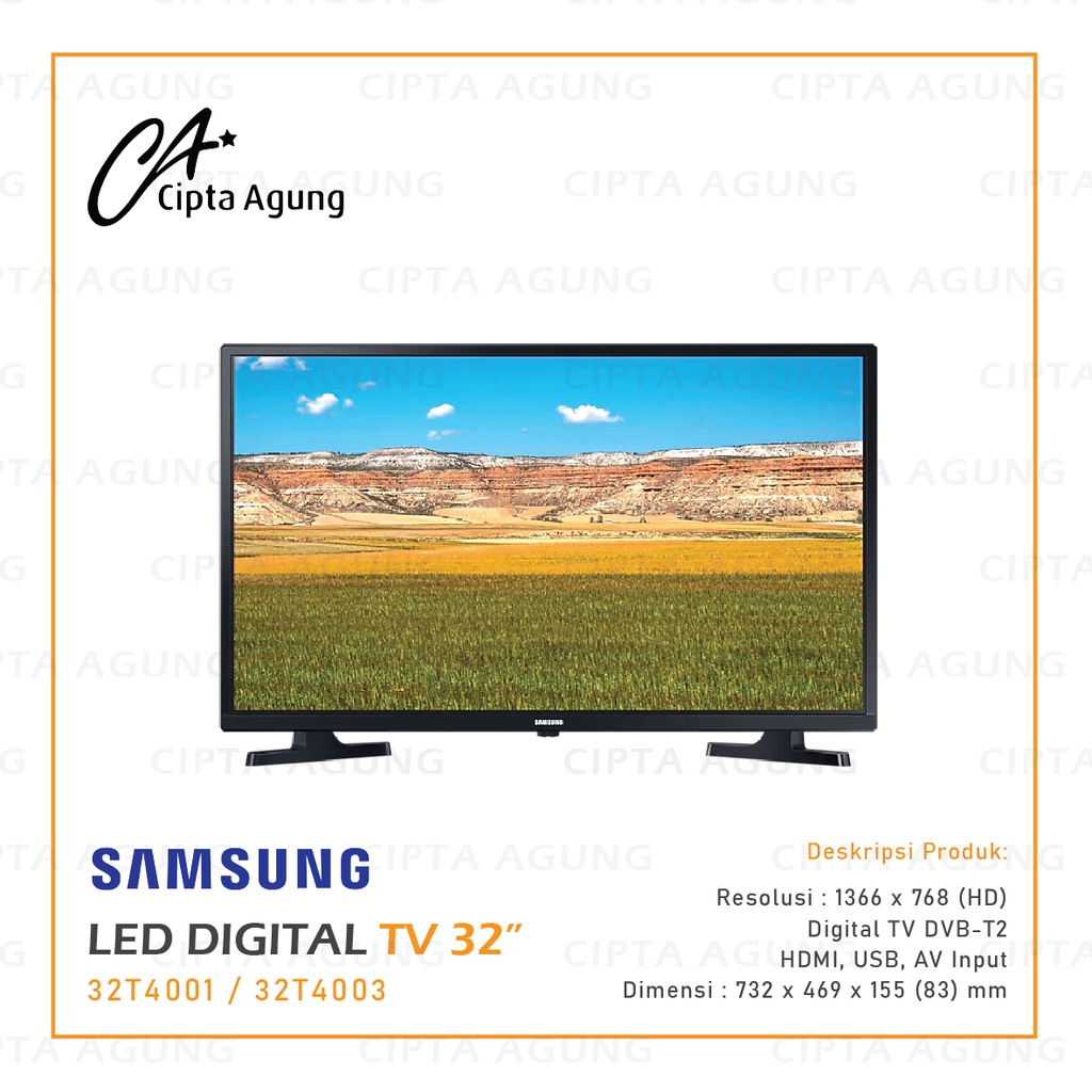 Jual LED DIGITAL TV 32" SAMSUNG 32T4003 T4003 SERIES 4 DVB-T2 32T4001 ...