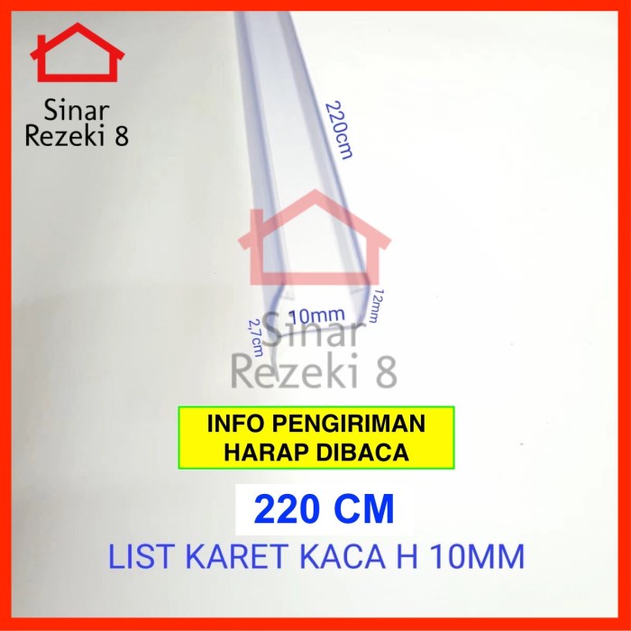 Jual List Karet Kaca H / Lis Pintu Lemari 10 12 mm Penutup Celah ...