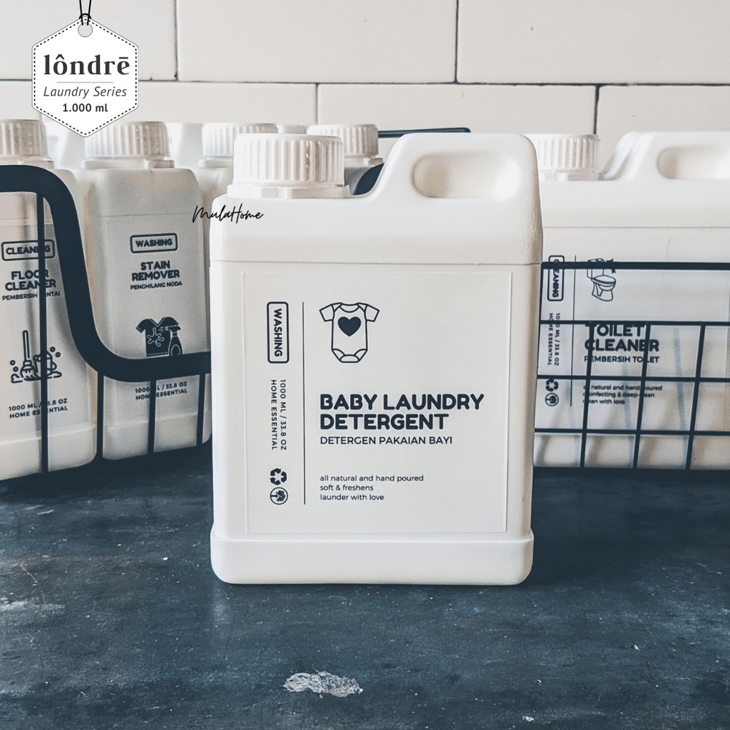 Jual LONDRe Laundry Detergent Bottle 1000 ml/1 Liter Botol Refill Tempat Deterjen Softener ...