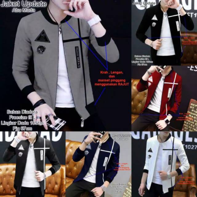 Jual Jaket ZW/ JAKET UPDATE / Jacket Zipper cowo / JAKET PRIA MURAH ...
