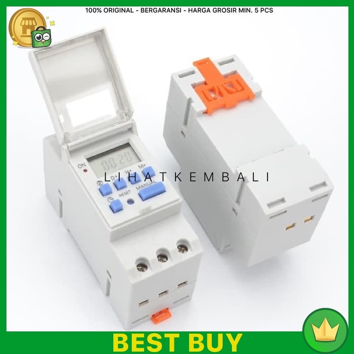 Jual Timer Listrik Bisa Program 32 ON/OFF 7 Hari Model MCB Relay Switch ...