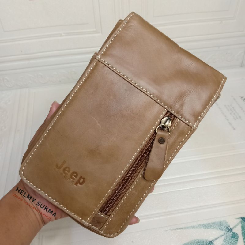 Jual Dompet Hp Kulit Jeep 15cm, 16cm, 18cm Import Tempat Hp di Ikat ...