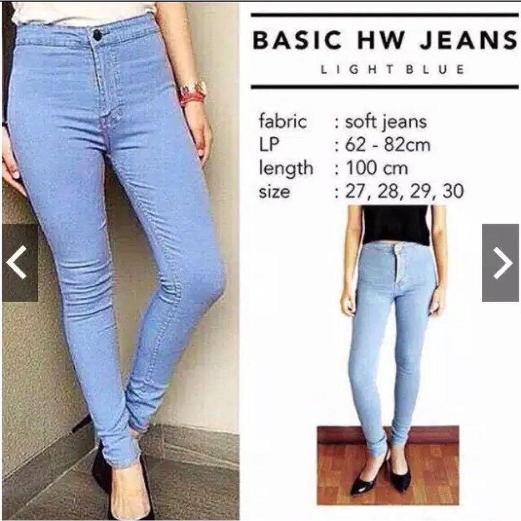 Jual Hw highwaist jeans 27-38 / Hw Jeans Jumbo / celana jeans wanita ...