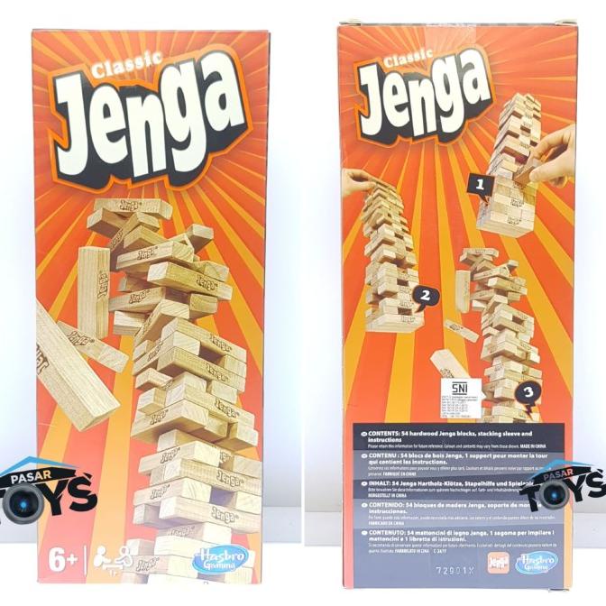 Jual Jenga Classic Hasbro Gaming Wooden Blocks Stacking | Shopee Indonesia