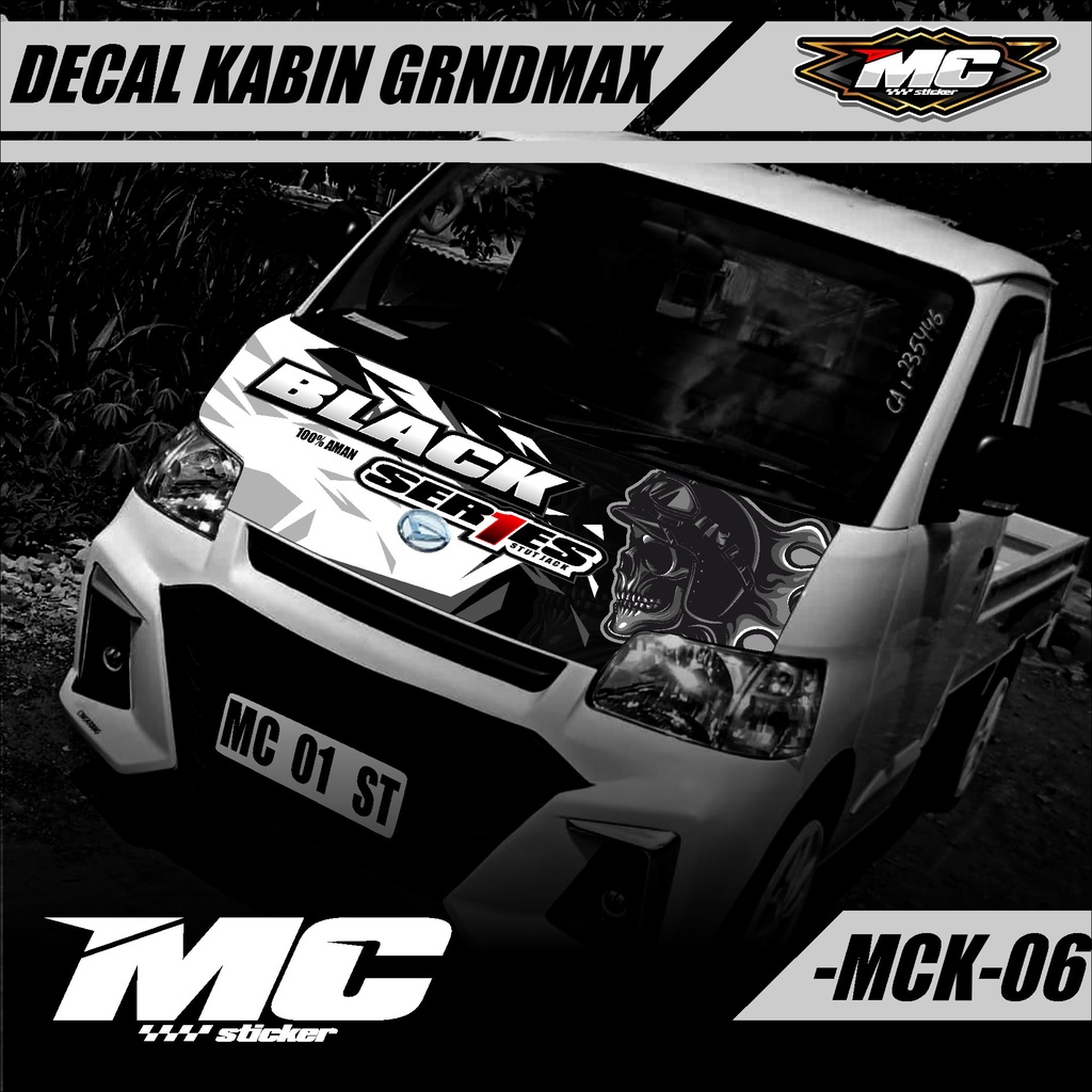 Jual (COD) STIKER KABIN DEPAN GRANDMAX BLACK SERIES - DECAL STICKER ...