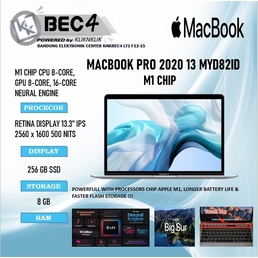 Jual LAPTOP MBP 2020 M1 CHIP 512GB 256GB SPACE GREY GOLD SILVER ...
