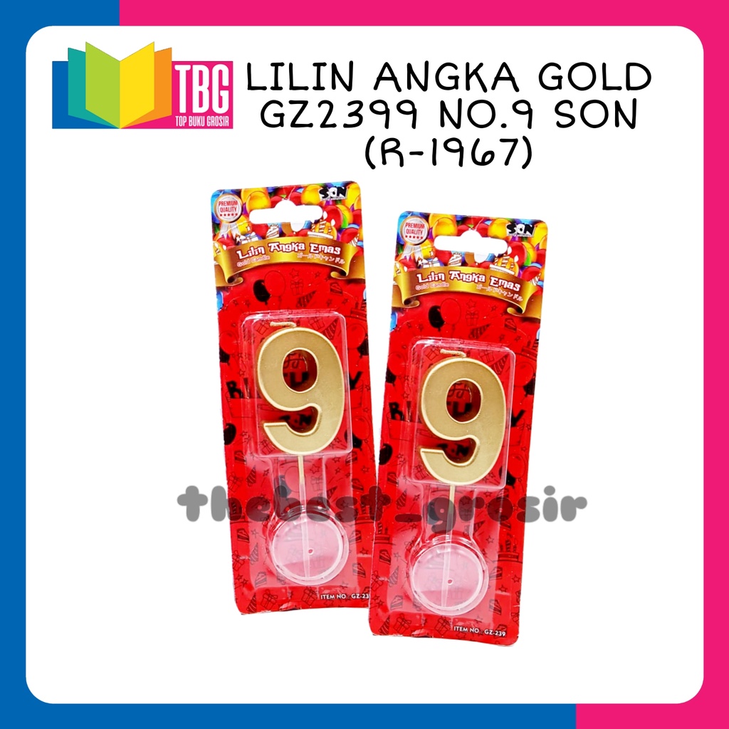 Jual 1 PCS LILIN ANGKA GOLD SON/ LILIN ULTAH/ LILIN KUE/ TOPPER ANGKA ...