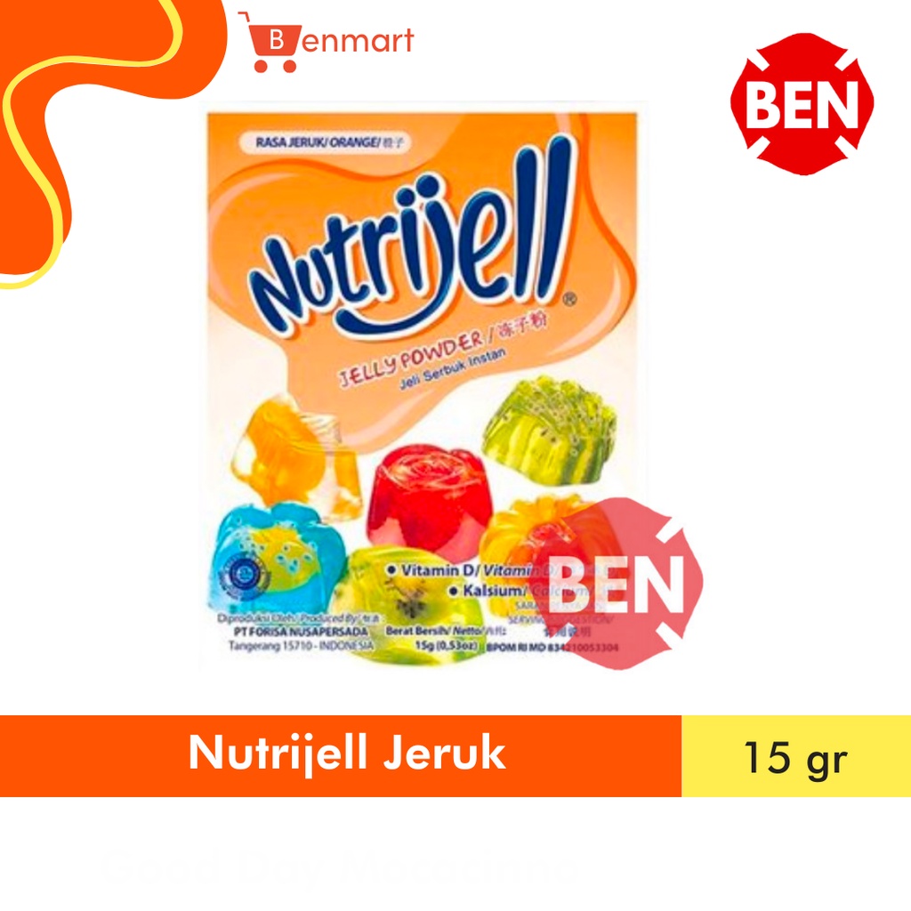 Jual Nutrijell Jeruk 15g 15gr 15 g gr - Nutri Jell Orange Agar Jelly ...