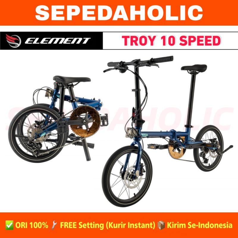 Jual Sepeda Lipat ELEMENT TROY 10 Speed 16 Inch Chromoly New 2022 ...