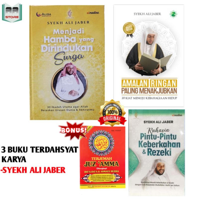Jual PAKET BUKU SYEKH ALI JABER (Menjadi Hamba, Amalan Ringan, Pintu Berkah) | Shopee Indonesia