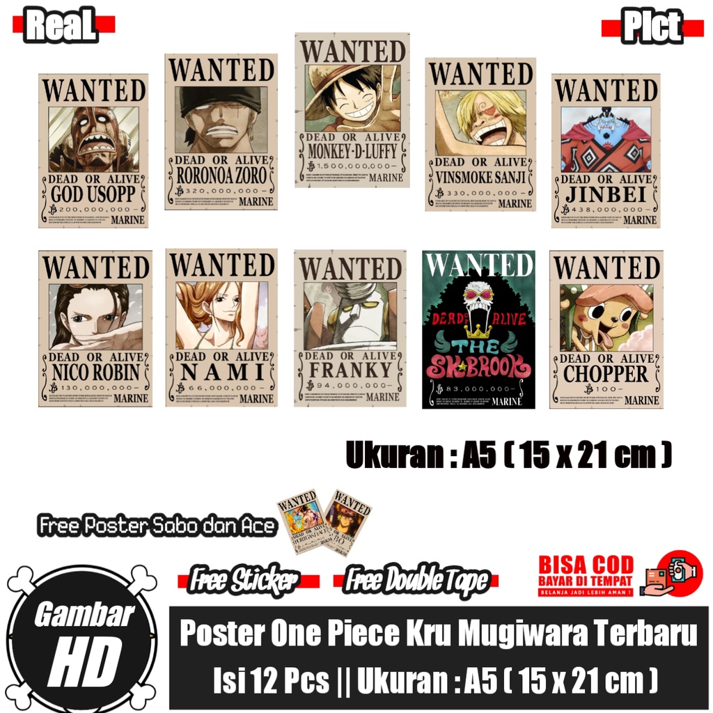 Jual Poster Dinding One Piece Terbaru Gambar HD | Poster Anime | Poster ...