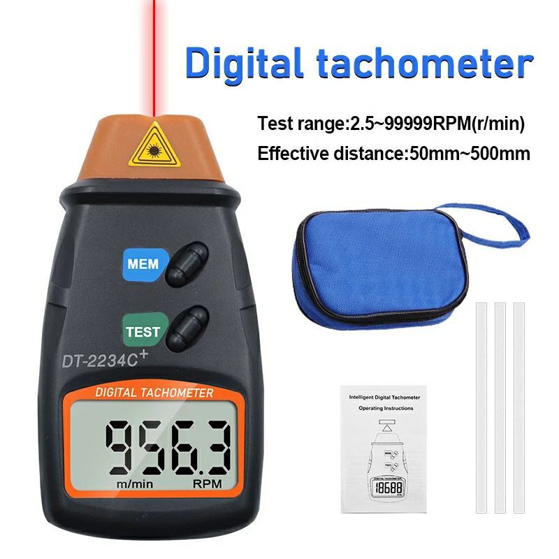 Jual Digital Laser Tachometer RPM Meter Alat Pengukur Kecepatan ...