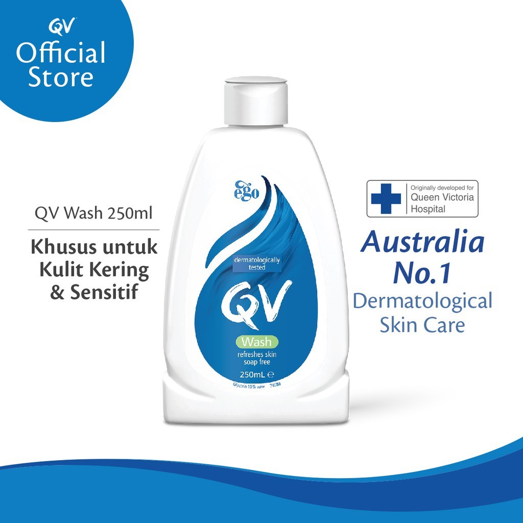 Jual QV Wash Refreshes Skin Soap Free - 250 ml - 500 ml | Shopee Indonesia