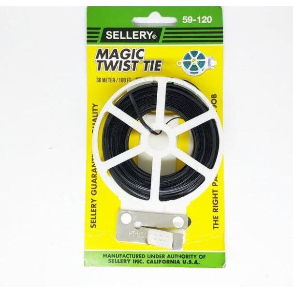 Jual Cable Twist Tie Kawat Ikat Kabel Wire Sellery Roll 30M Hitam Tis ...