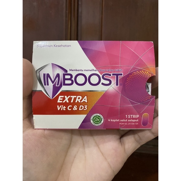 Jual Imboost Extra Suplemen Daya Tahan Tubuh 1 Strip @4 Tablet | Shopee ...