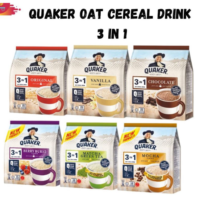 Jual Quaker Oat Cereal Drink 3in1 Malaysia | Shopee Indonesia