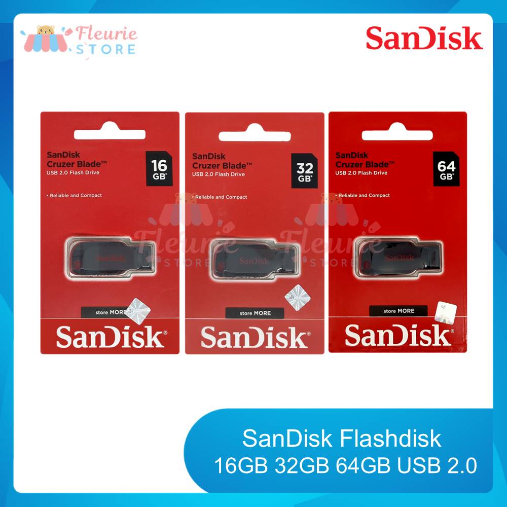 Jual SanDisk Flashdisk 16GB / 32GB / 64GB USB 2.0 Original Garansi ...