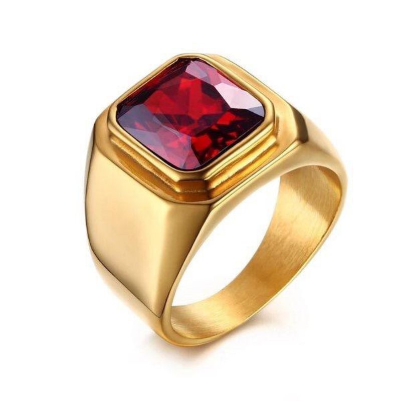 Jual Cincin Merah Ruby Safir warna Emas Merah Siam | Shopee Indonesia