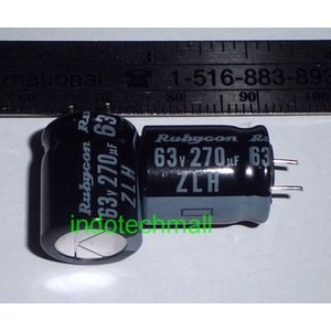 Jual Capacitor Elko Rubycon ZLH 270uF 63V kapasitor low impedance | Shopee Indonesia