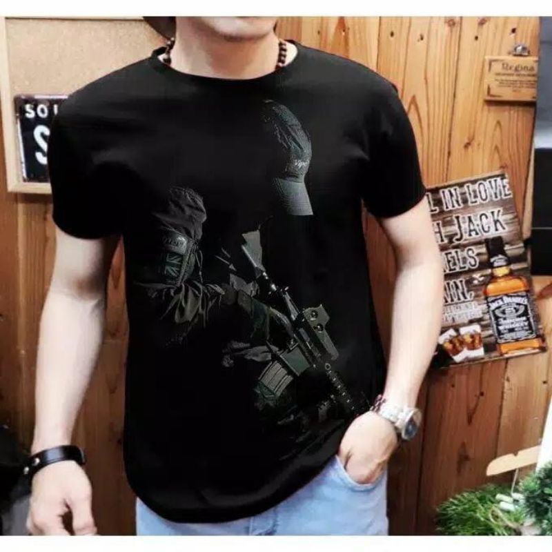 Jual NEL - KAOS PRIA/KAOS COWOK DISTRO T-SHIRT KAOS SNIPER TOPI FIT TO L-XL.. | Shopee Indonesia