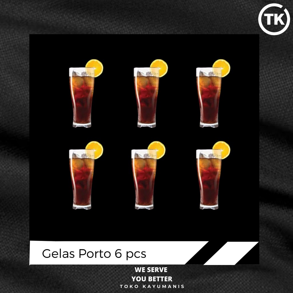 Jual Termurah !!! Gelas Citinova Porto Gelas Minum Kaca 6 Pcs / Gelas ...